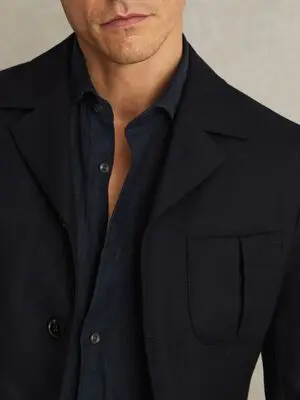 REISS Wool-blend Single-breasted Blazer Tailored-fit