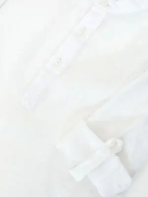 REISS 3-9 Yrs Linen Grandad-collar Half-button Shirt