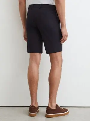 REISS Technical Stretch Shorts - Navy