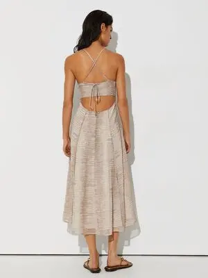 REISS Snake-print Midi Beach Dress