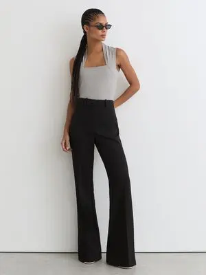 REISS Square-neck Ruched Sleeveless Top