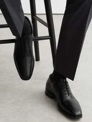 REISS Leather Lace-up Oxford Shoes - Black