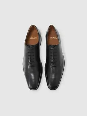 REISS Leather Lace-up Oxford Shoes - Black