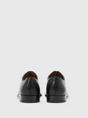 REISS Leather Lace-up Oxford Shoes - Black