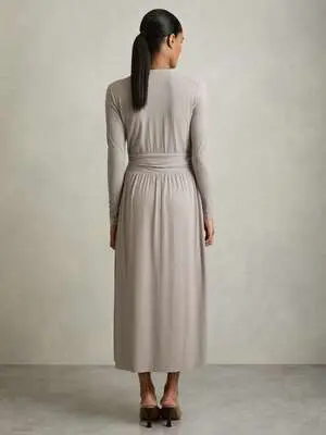 REISS Madeline Midi Dress Ribbed