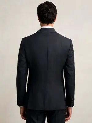 REISS Wool Single-breasted Check Suit Blazer Tailored-fit