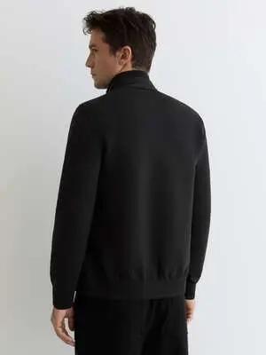 REISS Hybrid Interlock-jersey Quilted Jacket