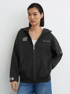 REISS X Mclaren F1 Team Racing Zip-through Hoodie -fit - Washed Black