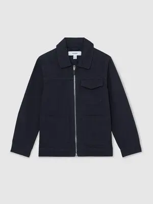 REISS 3-9 Yrs Cotton Zip-through Utility Jacket