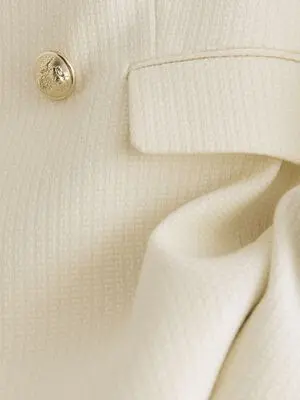 REISS Petite Tailored Fit Textured Double Breasted Blazer