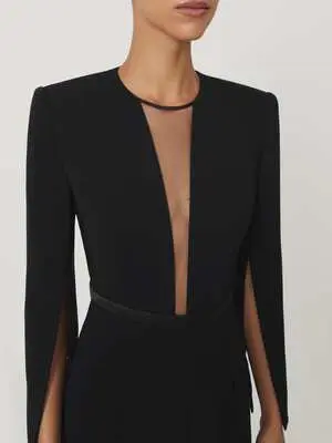 REISS Evora Plunge-neck Split-sleeve Jumpsuit