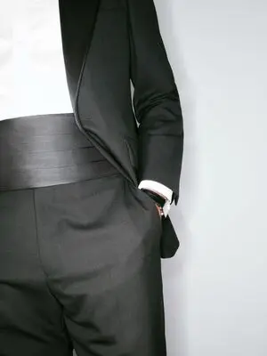 REISS Silk Cummerbund - Black