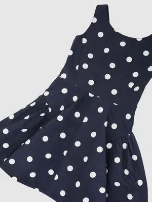 REISS 3-9 Yrs Cotton Polka-dot Sleeveless Dress