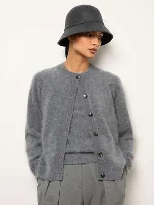 REISS Felted-wool Bucket Hat - Grey