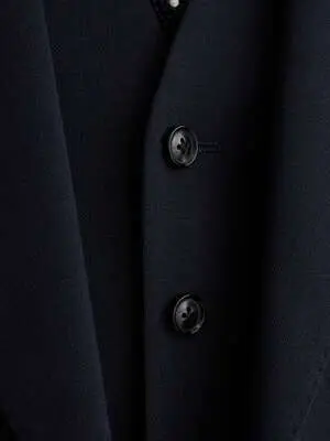 REISS Belmont Single-breasted Wool Blend Waistcoat - Navy
