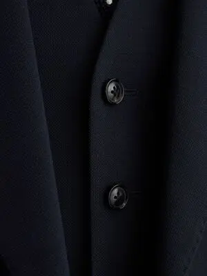 REISS Belmont Single-breasted Wool Blend Waistcoat - Navy