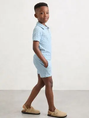 REISS 9-13 Yrs Textured Towelling Shorts