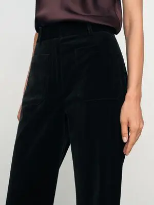REISS Velvet Flared Trousers