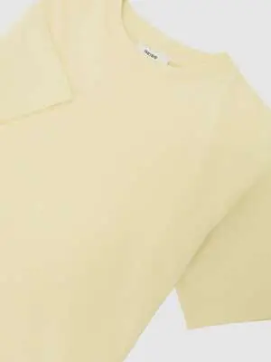 REISS 9-13 Yrs Cotton Ribbed-neck Oversized T-shirt