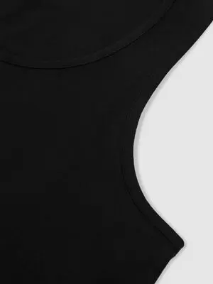REISS Cotton Stretch Vest - Black