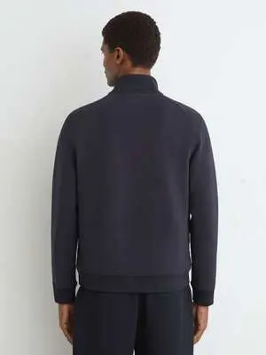 REISS Hybrid Quilted And Interlock Zip Jacket