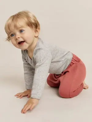 REISS Jersey Trousers And Bodysuit Set - Rose