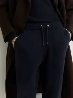 REISS Wool Tipped Drawstring Joggers