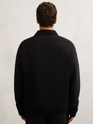 REISS Cotton-blend Fleece-back Polo Shirt