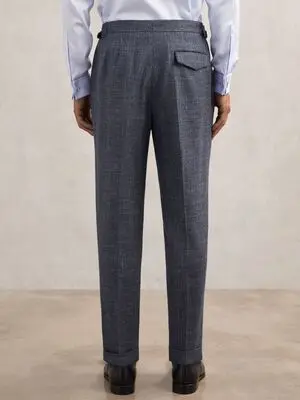 REISS Wool-blend Herringbone Trousers Tailored-fit