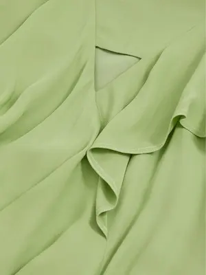 REISS Ruffle-detail Midi Dress