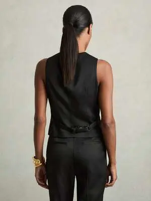 REISS Millie Waistcoat Woven