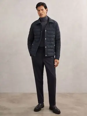 REISS Quilted Hybrid Press-stud Jacket