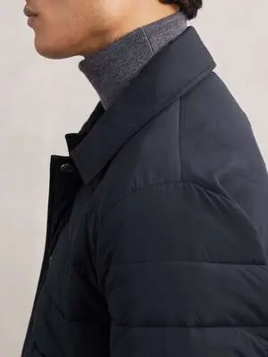 REISS Quilted Hybrid Press-stud Jacket