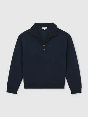 REISS Interlock Collar Sweatshirt