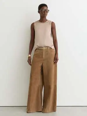REISS Silk-front Jersey Vest