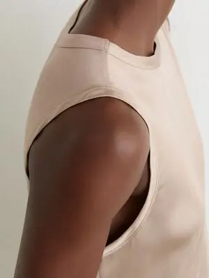 REISS Silk-front Jersey Vest