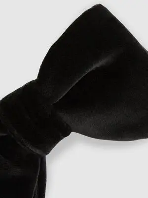 REISS Velvet Bow Tie - Black