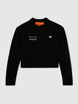 REISS F1 Team Racing Wool Cropped Jumper