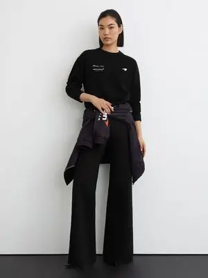 REISS F1 Team Racing Wool Cropped Jumper