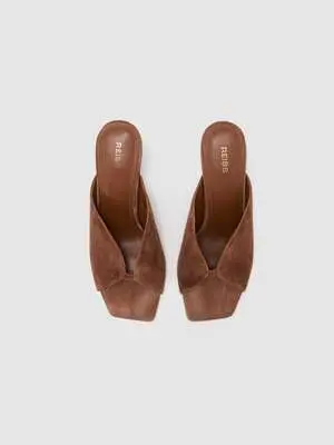 REISS Suede Block-heel Sandals