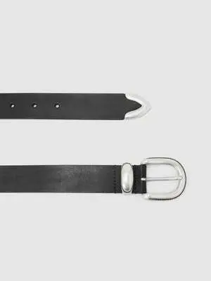 REISS Leather Western Belt
