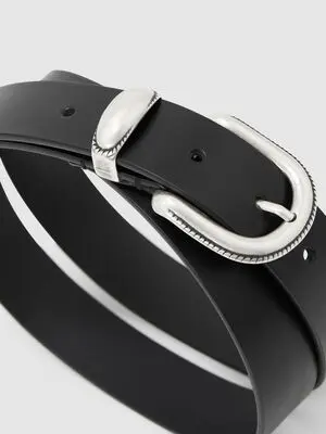 REISS Leather Western Belt