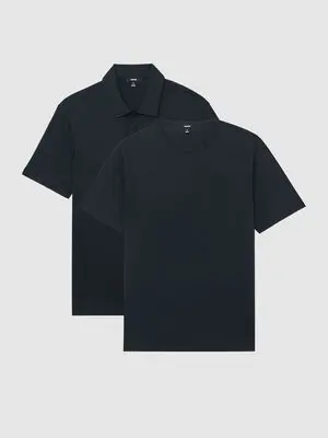 REISS Airwater-cotton T-shirt And Polo Shirt 2-pack