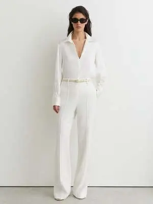 REISS Silk-blend Open-collar Shirt