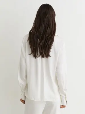 REISS Silk-blend Open-collar Shirt