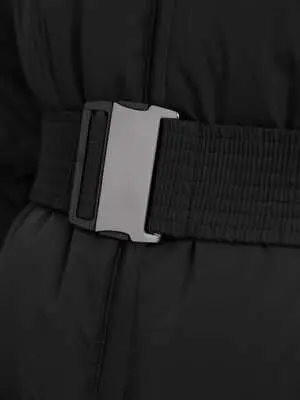 REISS Petite Belted Longline Hooded Puffer Coat