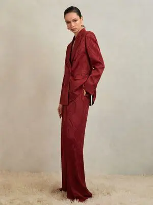 REISS Atelier Jacquard Double-breasted Blazer