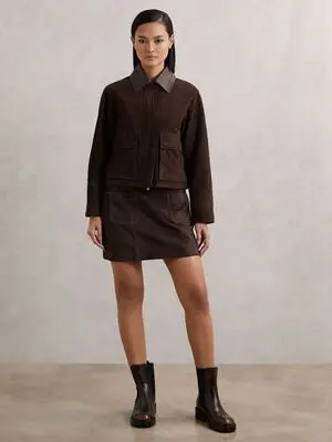 REISS Phoebe Leather Chelsea Boots - Brown