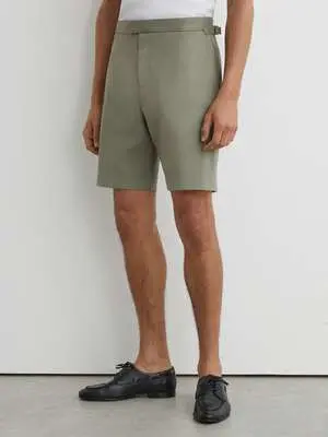 REISS Cantwell Cotton-blend Side-adjusters