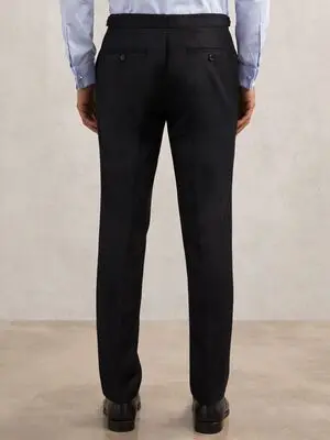 REISS Wool-flannel Tailored-fit Suit Trousers